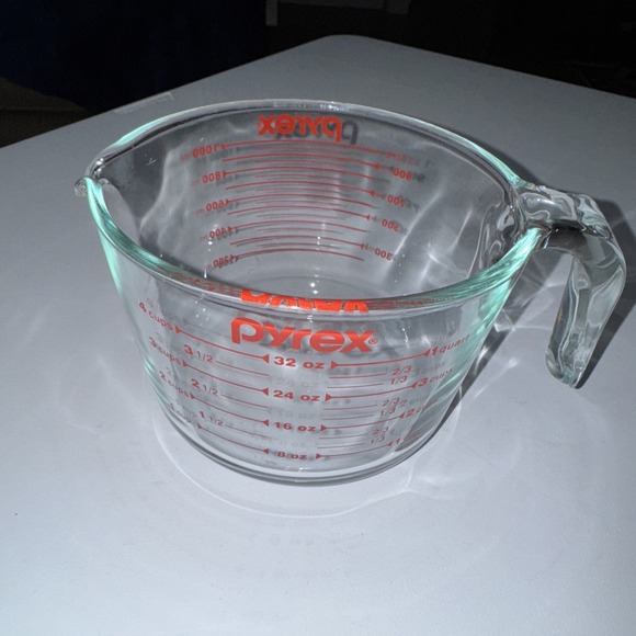 Pyrex | Kitchen | Vintage Pyrex Liter 100ml Glass Measuring Cup Red ...